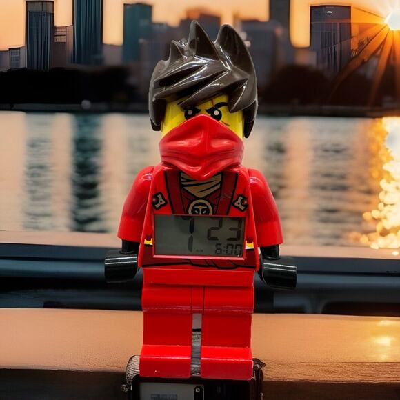 Lego | Accents | Lego Ninjago Poseable Alarm Clock 95x5 Kai Masters Of ...